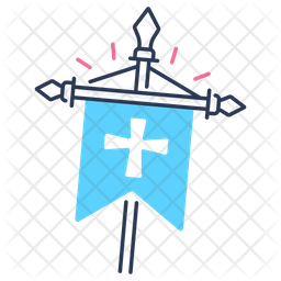 Medieval Flag Icon - Download in Line Style