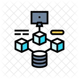 Microservices Icon - Download in Colored Outline Style
