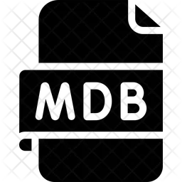 Microsoft Access Database Icon - Download in Glyph Style