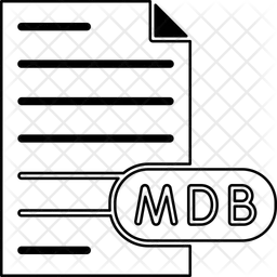 Microsoft Access Database Icon - Line Files & Folders Icons | SVG, PNG ...