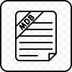 Microsoft Access Database Icon - Download in Line Style