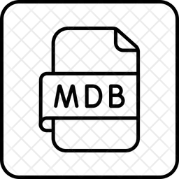 Microsoft Access Database Icon - Download in Line Style