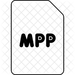 Microsoft Project File Icon - Download in Line Style