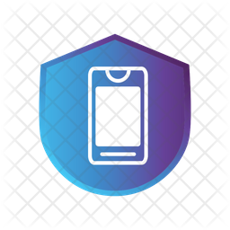 Mobile Shield Icon - Download in Gradient Style