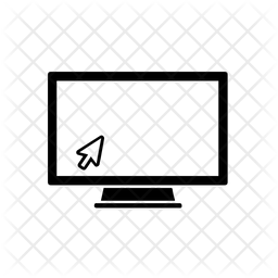 Monitor Cursor Icon - Download in Line Style