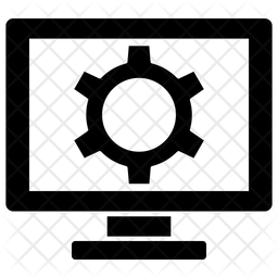 Monitor Setting Icon - Download in Glyph Style