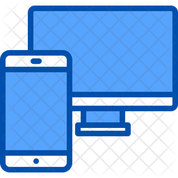 Multiple Devices Icon - Download in Colored Outline Style