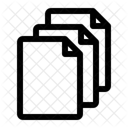 Multiple Files Icon - Download in Line Style