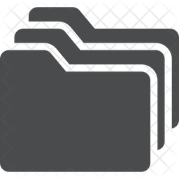 Multiple Folders Icon - Download in Glyph Style