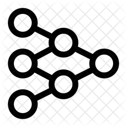 Network Nodes Icon - Download in Line Style