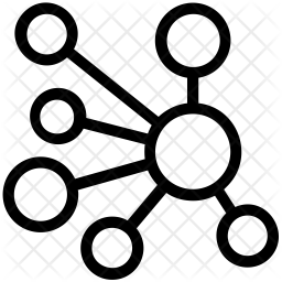 Network Topology Icon - Download in Line Style