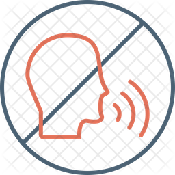 No Talking Icon - Download in Dualtone Style