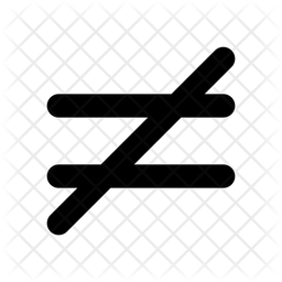 Not Equal Icon - Download in Line Style