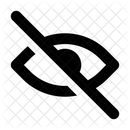 Not Visible Icon - Download in Line Style