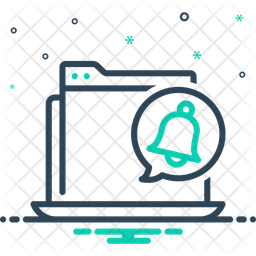 Notify Icon - Download in Line Style