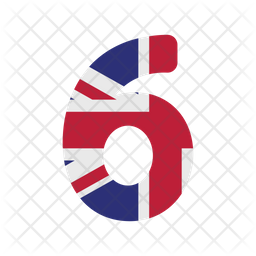 Number Six Icon - Download in Flat Style