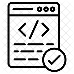 Online Check Code Icon - Download in Line Style