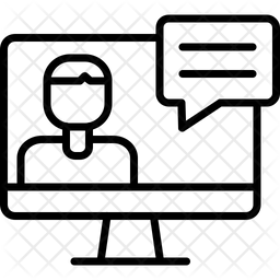 Online Course Icon - Download in Line Style