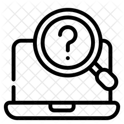 Online Query Icon - Download in Line Style