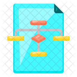 Paper Flow Chart Icon - Download in Flat Style