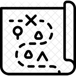 Paper Map Icon - Download in Line Style