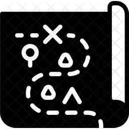 Paper Map Icon - Download in Glyph Style