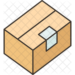 Parcel Icon - Download in Colored Outline Style