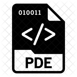 Pde file Icon - Download in Glyph Style