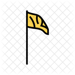 Pennant Flag Flag Icon - Download in Colored Outline Style