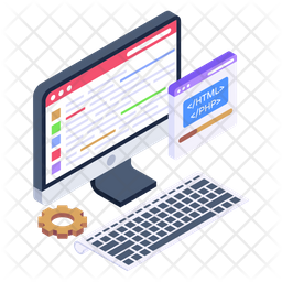 Php Coding Icon - Download in Isometric Style