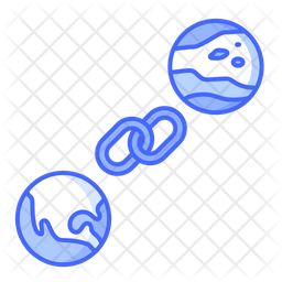 Planets Connection Icon - Download in Dualtone Style