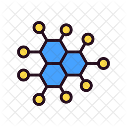 Polymer Icon - Download in Colored Outline Style