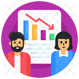 Free Population Decrease Chart Icon of Flat style - Available in SVG ...
