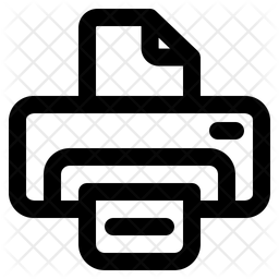 Print File Icon - Download in Line Style