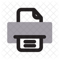 Print File Icon - Download in Flat Style