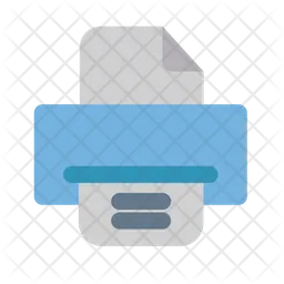 Print File Icon - Download in Flat Style