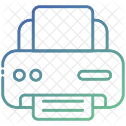 Print File Icon - Download in Gradient Style