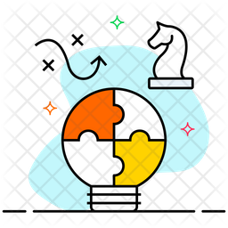 Problem Solution Icon - Download in Colored Outline Style