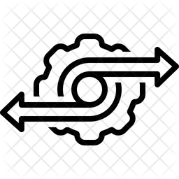 Proceed Icon - Download in Line Style