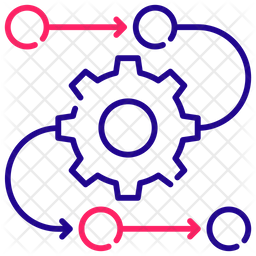 Process Diagram Icon - Download in Dualtone Style