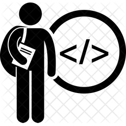 Programmer Icon - Download in Glyph Style