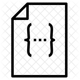 Programming File Icon - Download in Line Style