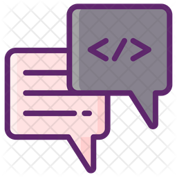 Programming Language Icon - Download in Colored Outline Style