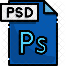 Psd File Icon - Download in Colored Outline Style
