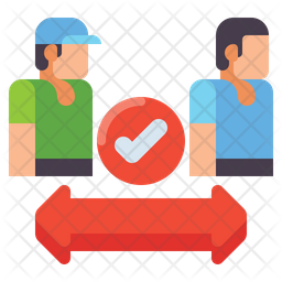 Queue Icon - Download in Flat Style