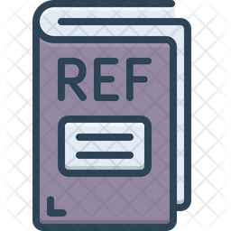 Reference Icon - Download in Colored Outline Style