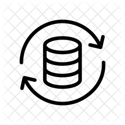 Refresh Database Icon - Download in Line Style