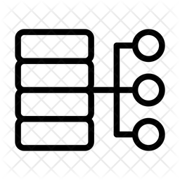 Relational Database Icon - Download in Line Style