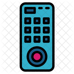 Remote Control Icon - Download in Colored Outline Style