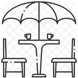 Rest Area Icon - Download in Line Style